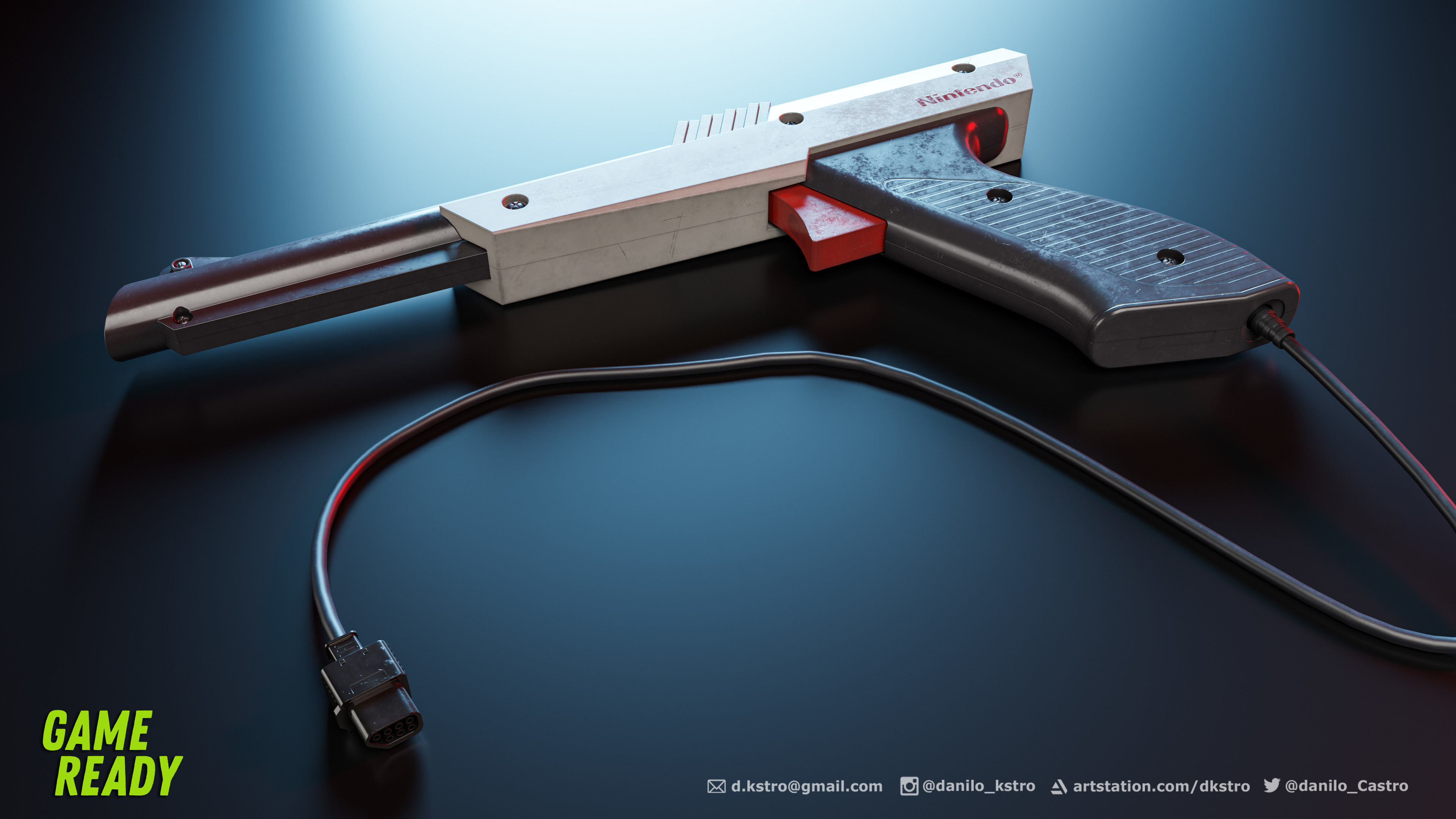 3D model Nes Zapper Gun - Lowpoly - 4k Textures VR / AR / low-poly | CGTrader