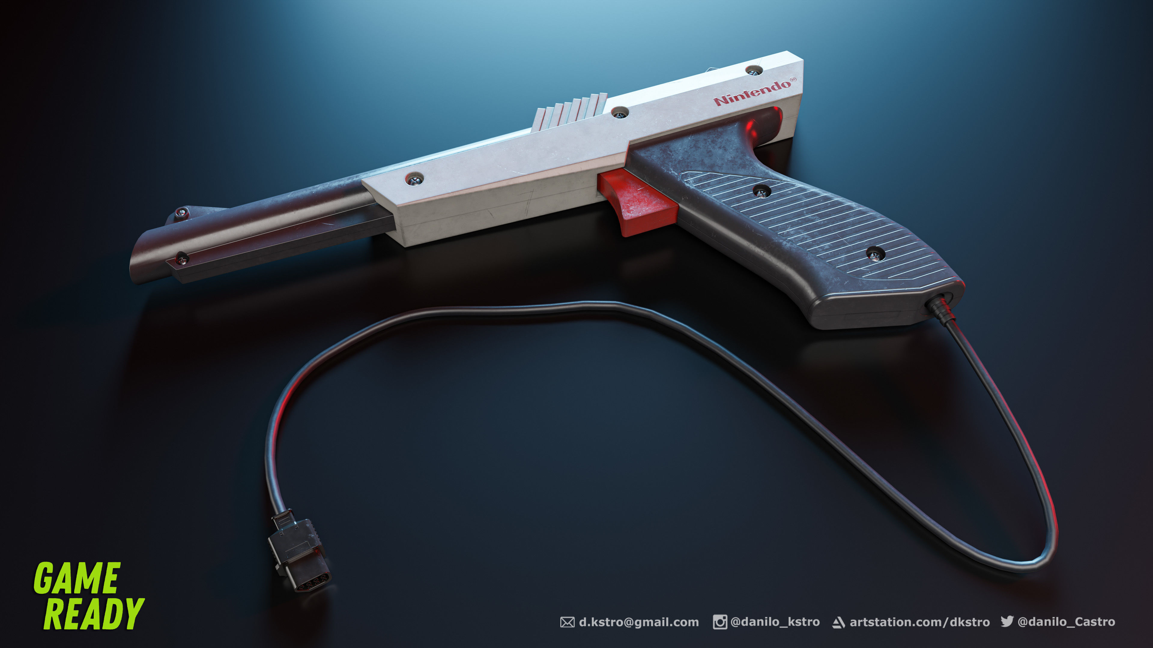3D model Nes Zapper Gun - Lowpoly - 4k Textures VR / AR / low-poly ...