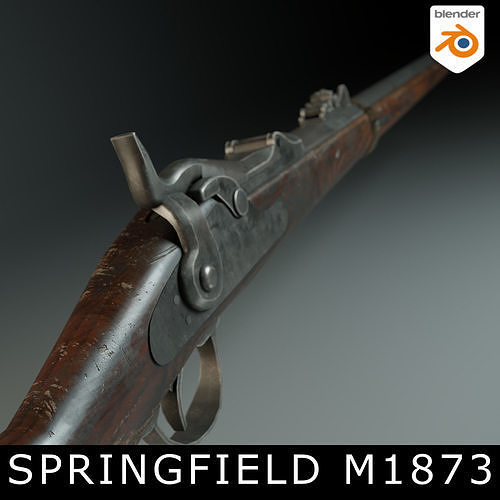 3D model Springfield 1873 VR / AR / low-poly | CGTrader
