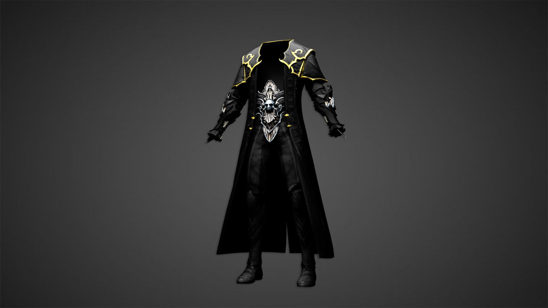 3D model Vampire cloth Black Gabriel VR / AR / low-poly | CGTrader