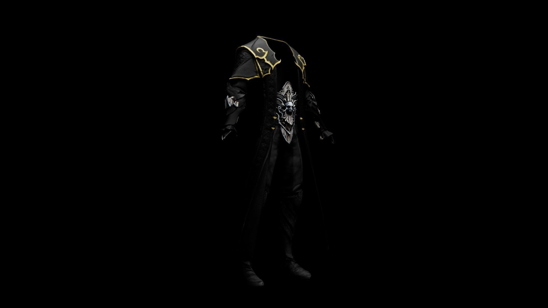 3D model Vampire cloth Black Gabriel VR / AR / low-poly | CGTrader