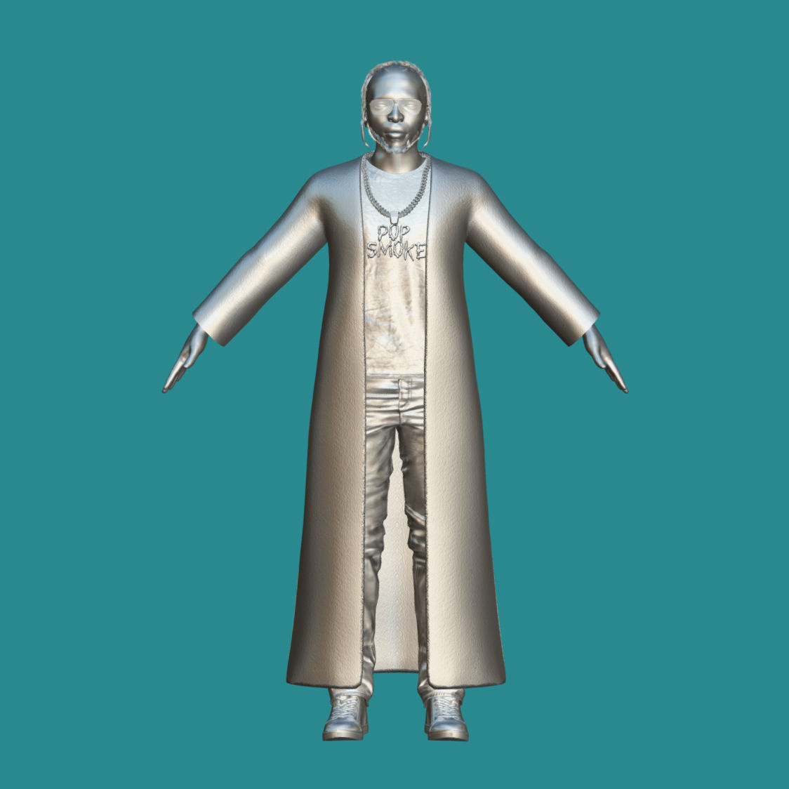 T-P Pop Smoke rapper 3D model | CGTrader