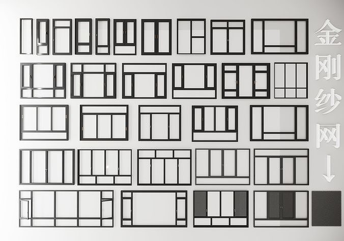 Modern windows Floor-to-ceiling windows Windows 3D model | CGTrader