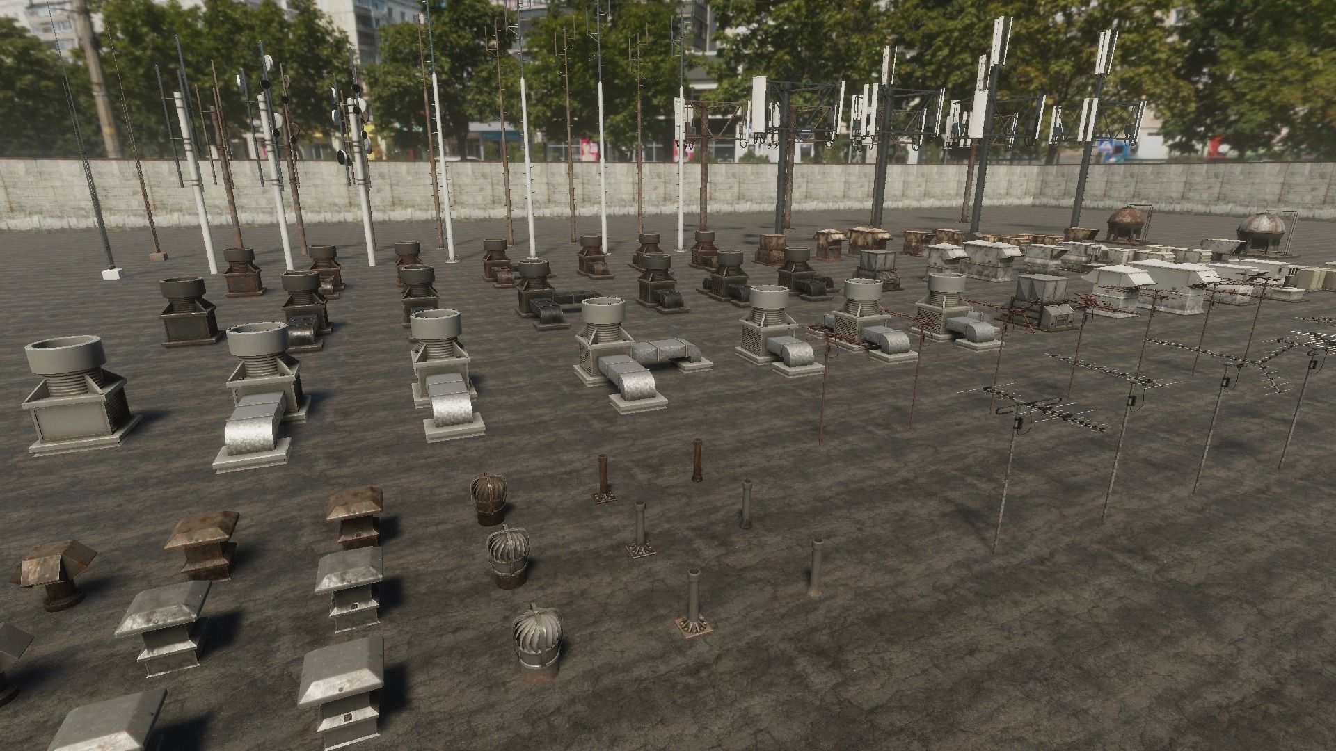 3D model HQ Rooftop Props Collection - PBR VR / AR / low-poly | CGTrader