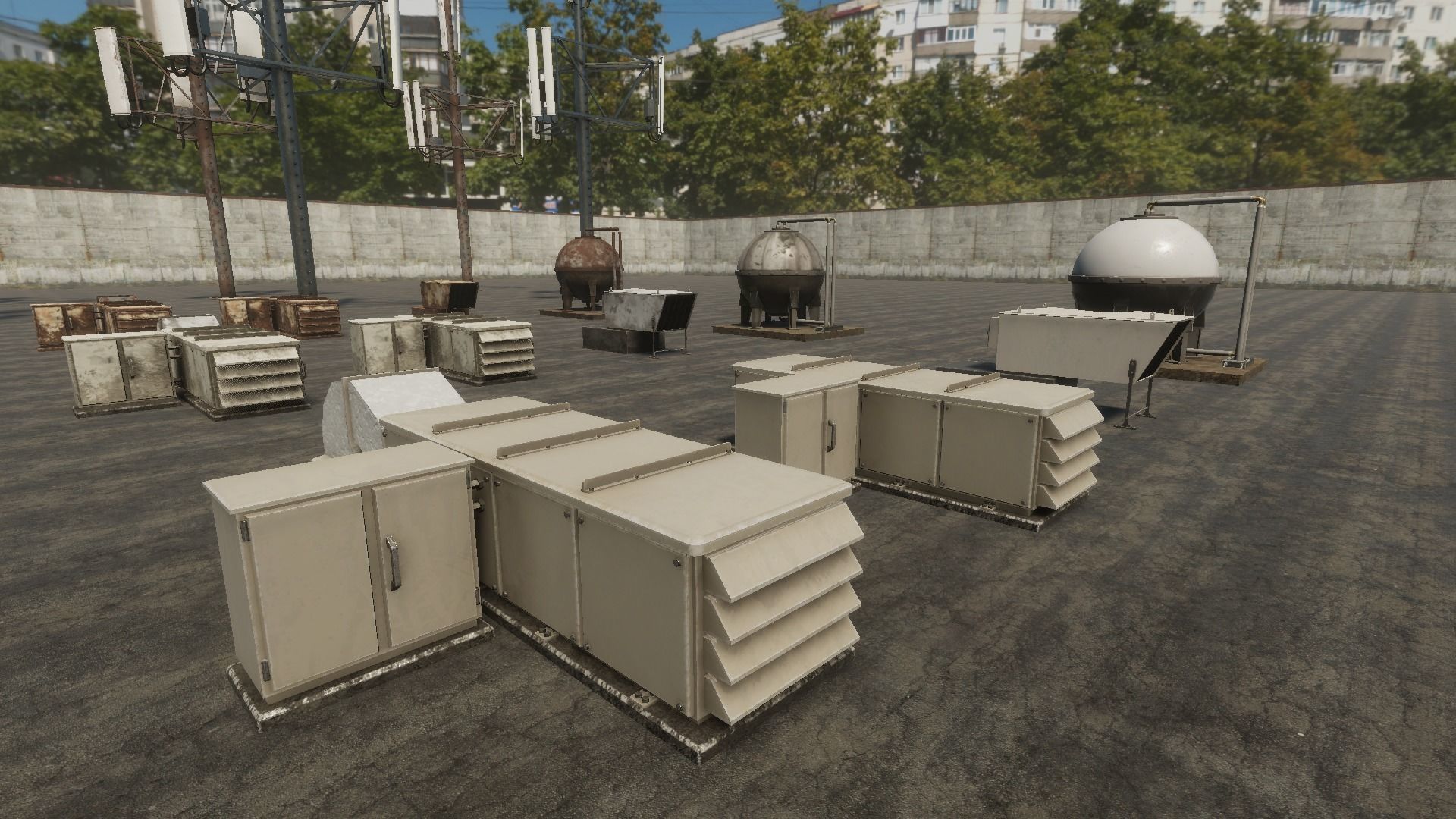 3D model HQ Rooftop Props Collection - PBR VR / AR / low-poly | CGTrader