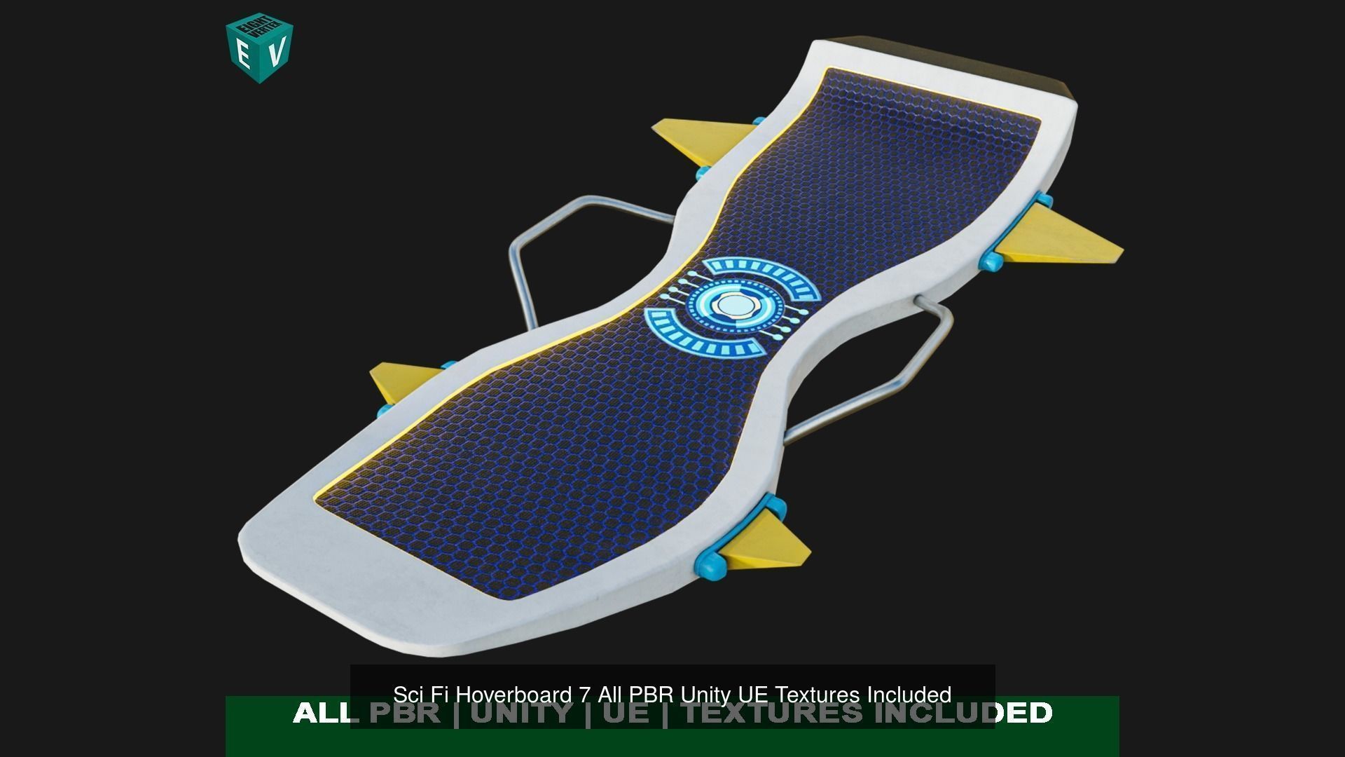 3D Model Collection 5 Sci Fi Hoverboards All PBR Unity UE Textures Included VR / AR / low-poly ...