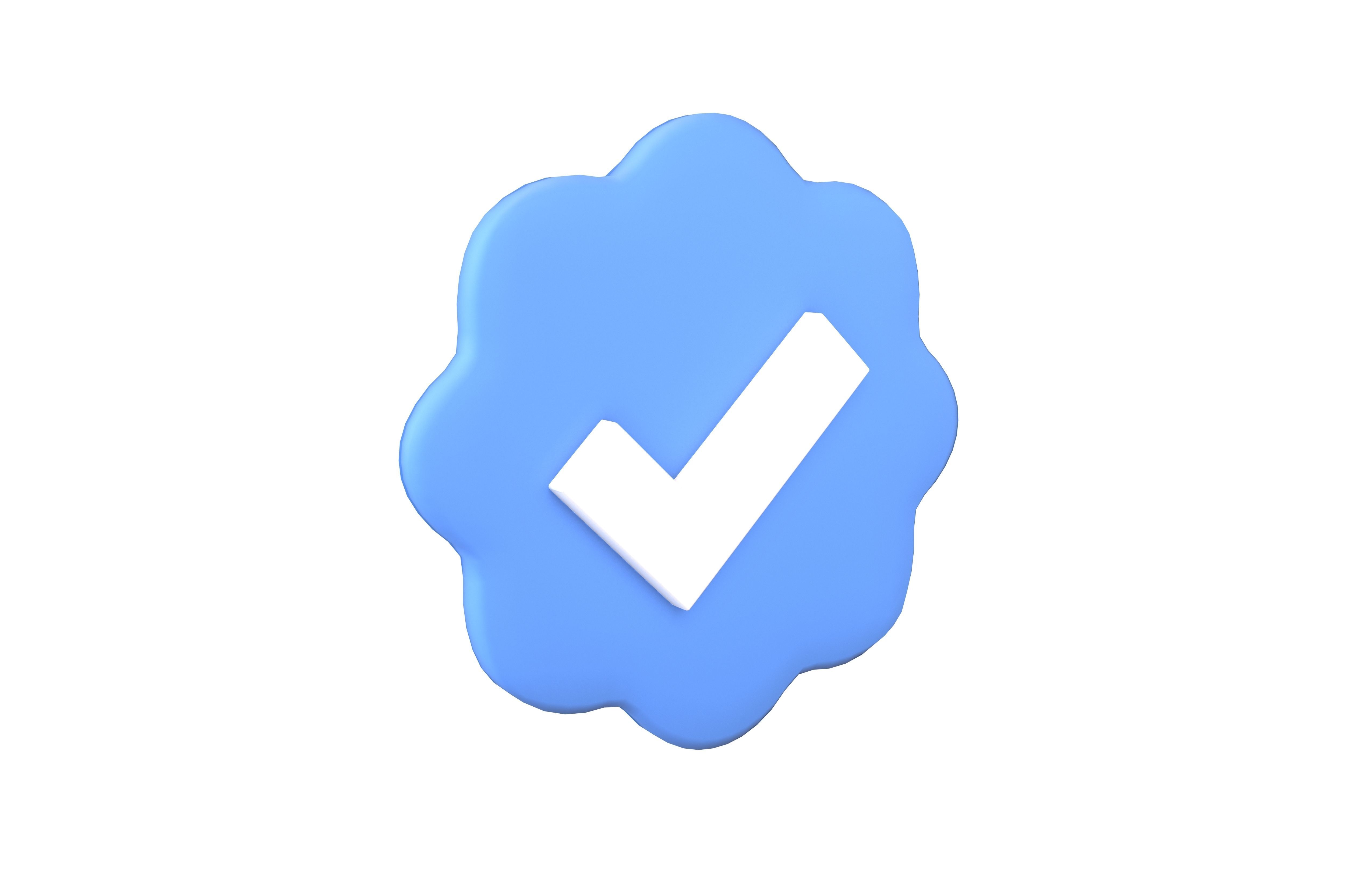3D model Verified Check Mark Symbol v1 004 VR / AR / low-poly | CGTrader