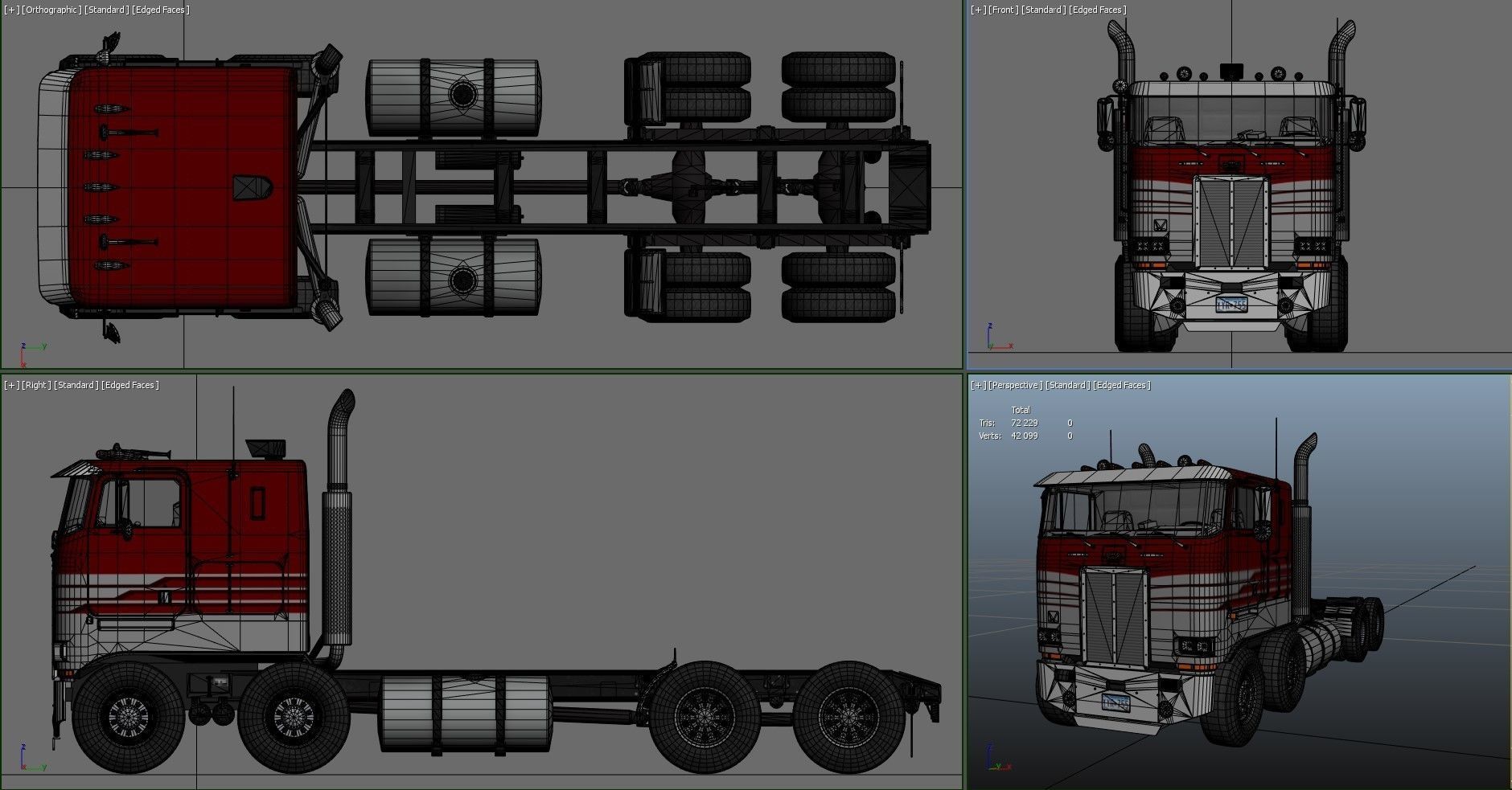 3D model Peterbilt 362 tandem truck VR / AR / low-poly | CGTrader