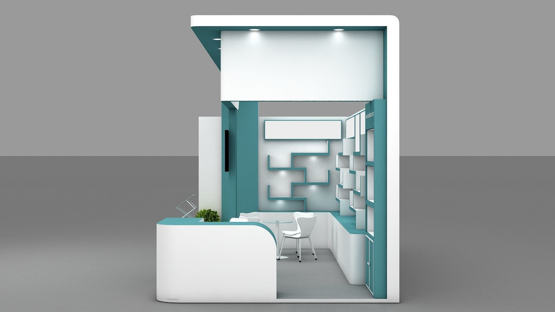 3D Simple display Exhibition Stall 6x3 18SQM 3D model | CGTrader