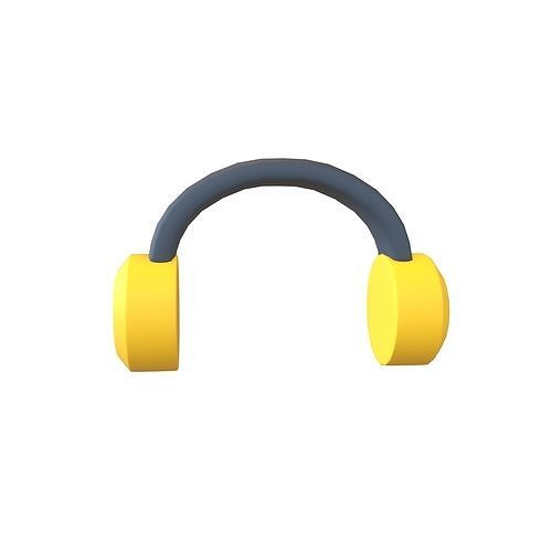 3D model Headphone Icon V2 002 VR / AR / low-poly | CGTrader
