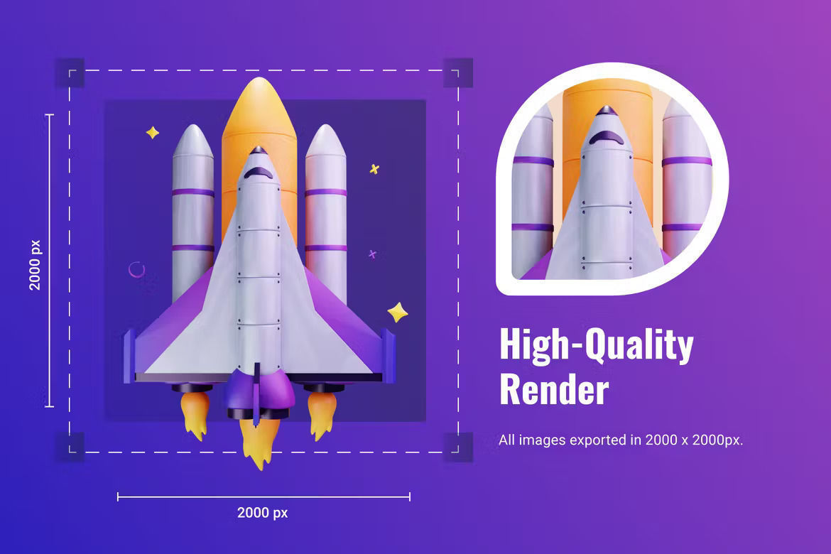 3D Space Icons 3D model | CGTrader