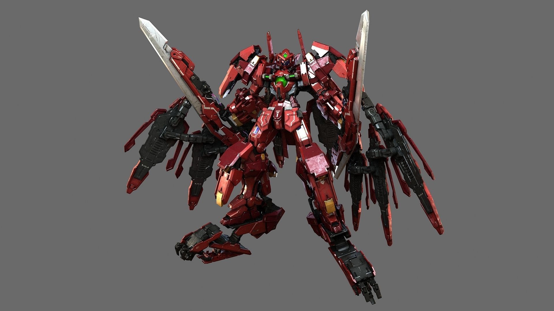 MOBILE SUIT GNY-001F GUNDAM ASTRAEA TYPE-F AVARANG DASH OP-SET 3D model ...