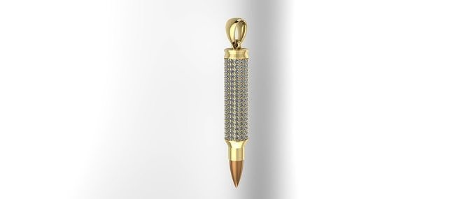 Diamond Bullet Pendant 3D model 3D printable | CGTrader