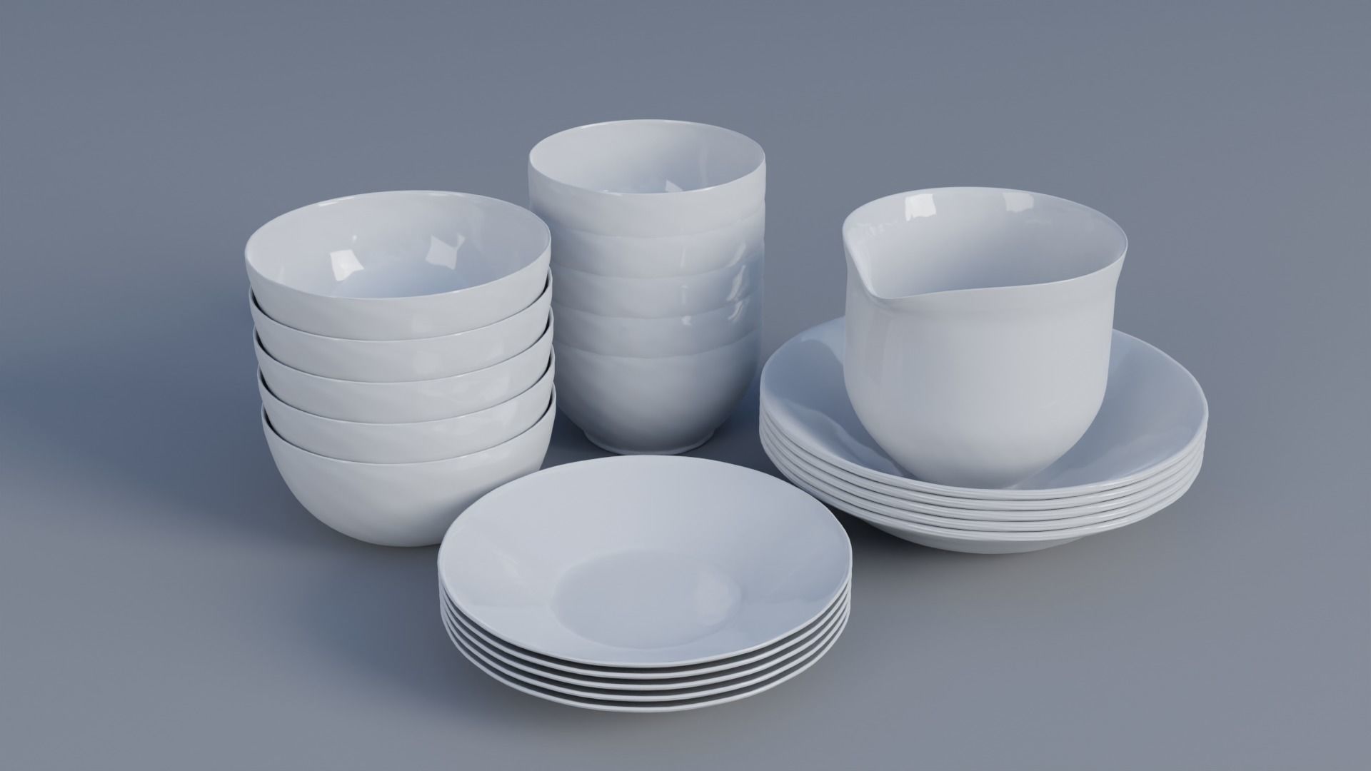 3D model Tableware Crockery VR / AR / low-poly | CGTrader