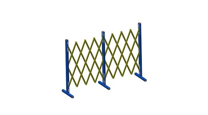 Folding fence free 3D model | CGTrader