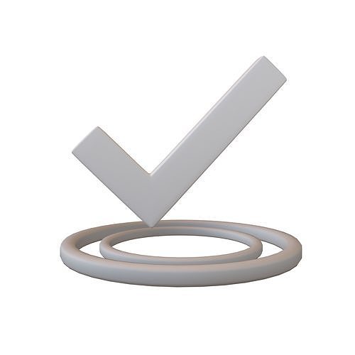 3D model Tick Symbol v3 002 VR / AR / low-poly | CGTrader