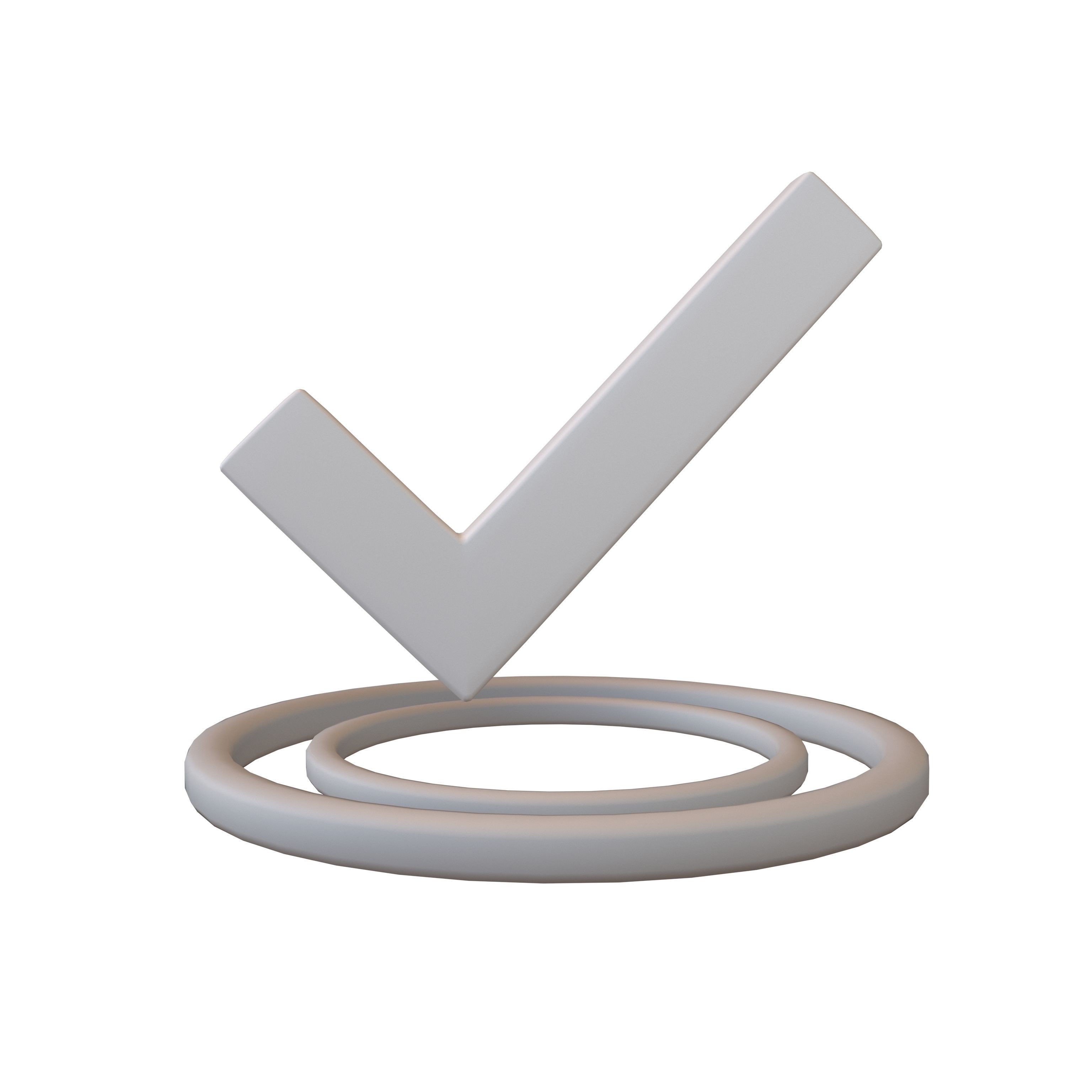 3D model Tick Symbol v3 002 VR / AR / low-poly | CGTrader