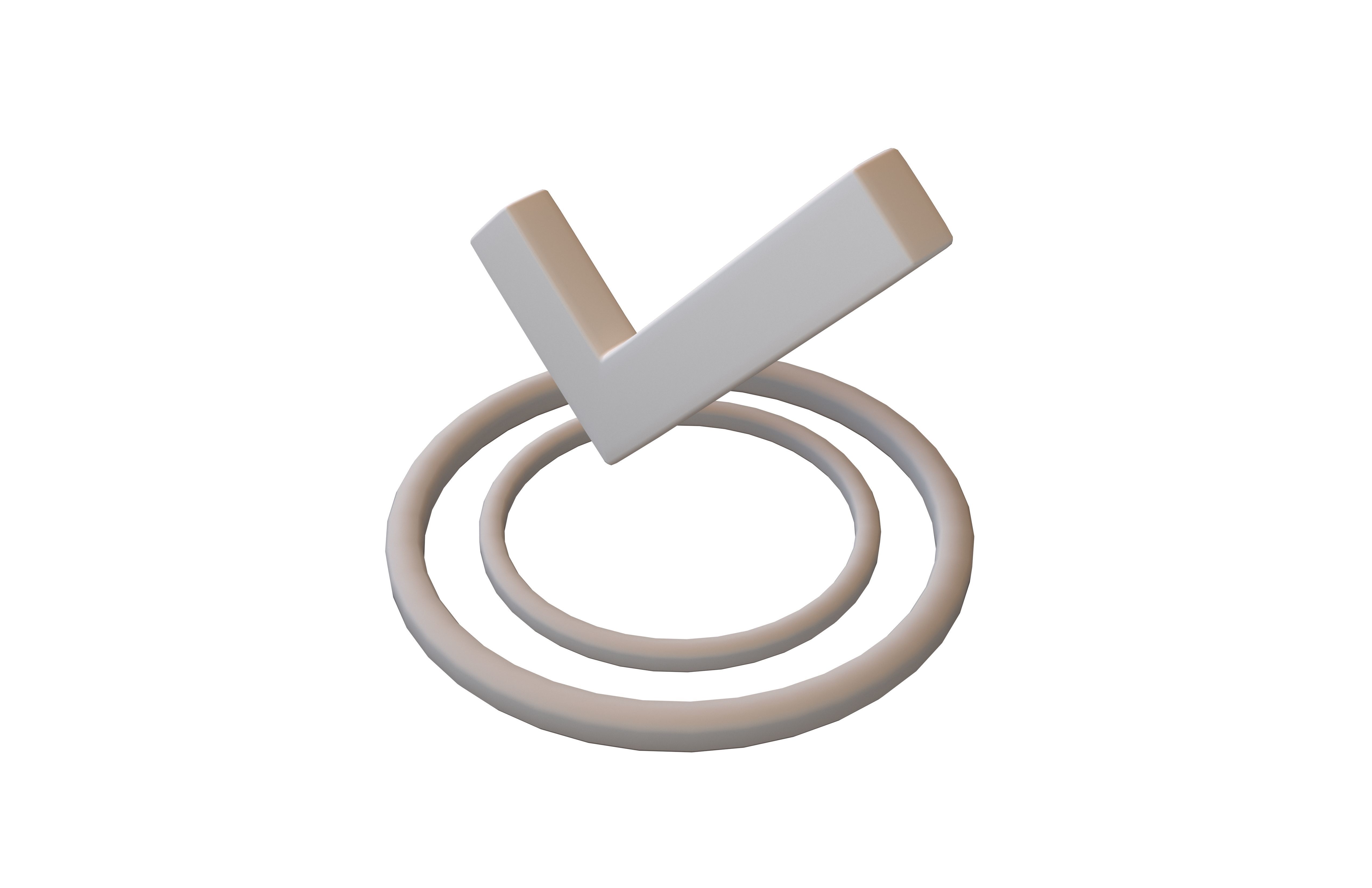 3D model Tick Symbol v3 002 VR / AR / low-poly | CGTrader