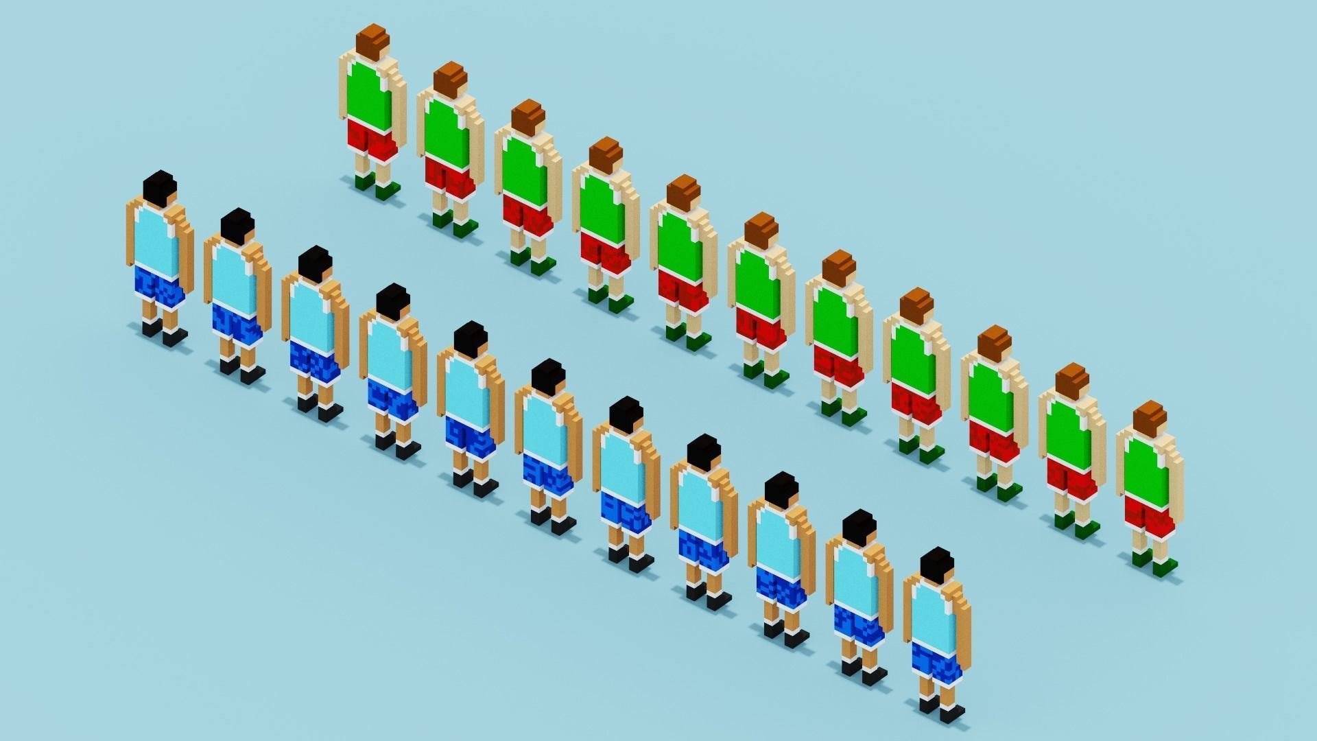 3D model Voxel Basketball Players VR / AR / low-poly | CGTrader
