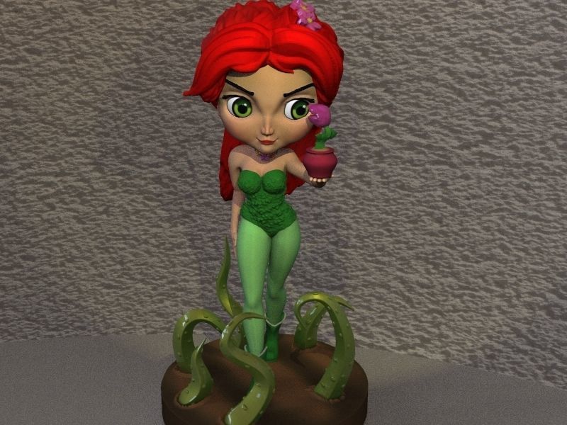 Poison Ivy Chibi 3D model 3D printable | CGTrader