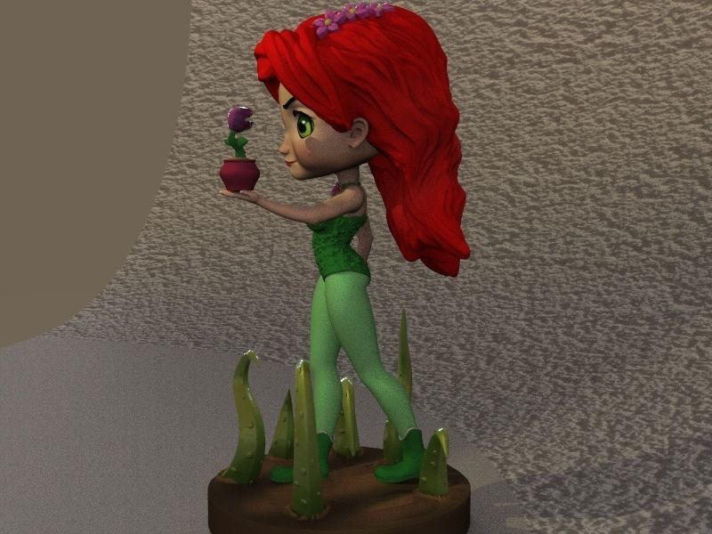 Poison Ivy Chibi 3D model 3D printable | CGTrader