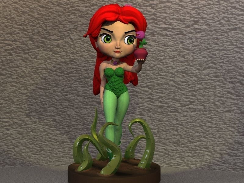 Poison Ivy Chibi 3D model 3D printable | CGTrader