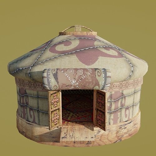 3D model Cartoon Yurt 1 - Low Poly Game Ready VR / AR / low-poly | CGTrader