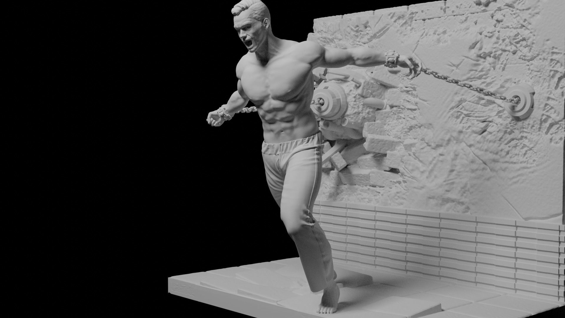 Man of steel in prison 3D model 3D printable | CGTrader