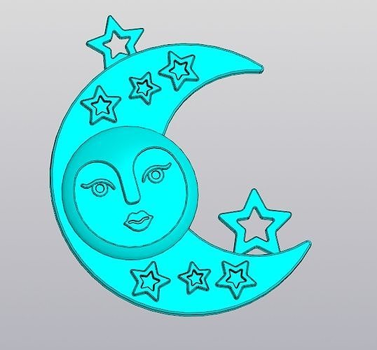 Moon Wall decor 3D model 3D printable | CGTrader