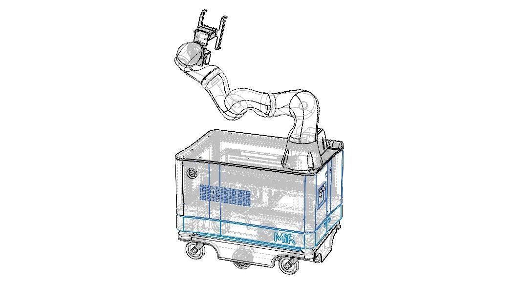 MiR Enclosed KUKA Robot Mount 3D model rigged | CGTrader