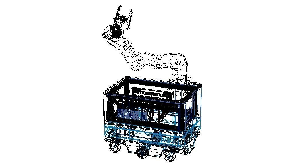MiR Enclosed KUKA Robot Mount 3D model rigged | CGTrader