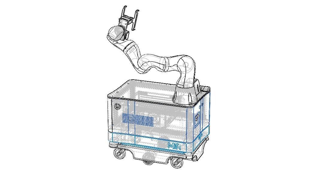 MiR Enclosed KUKA Robot Mount 3D model rigged | CGTrader