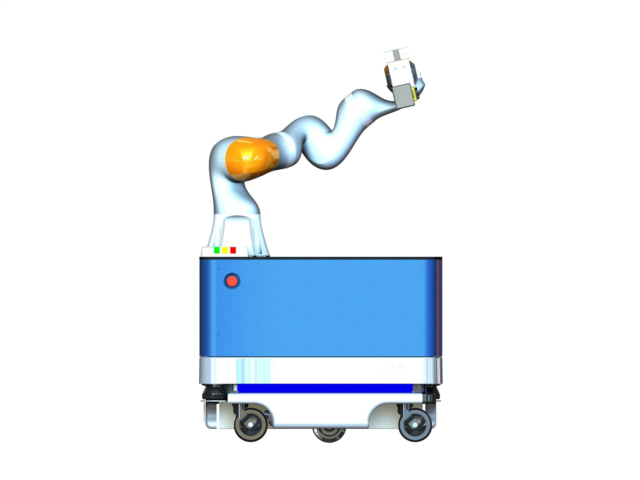 MiR Enclosed KUKA Robot Mount 3D model rigged | CGTrader