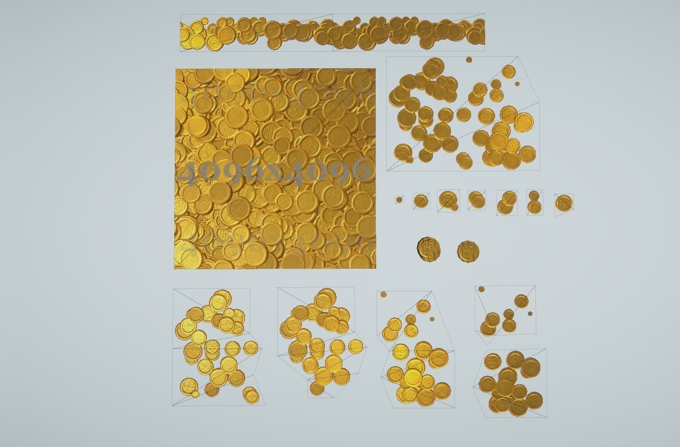 Pile of Gold Texture Texture | CGTrader