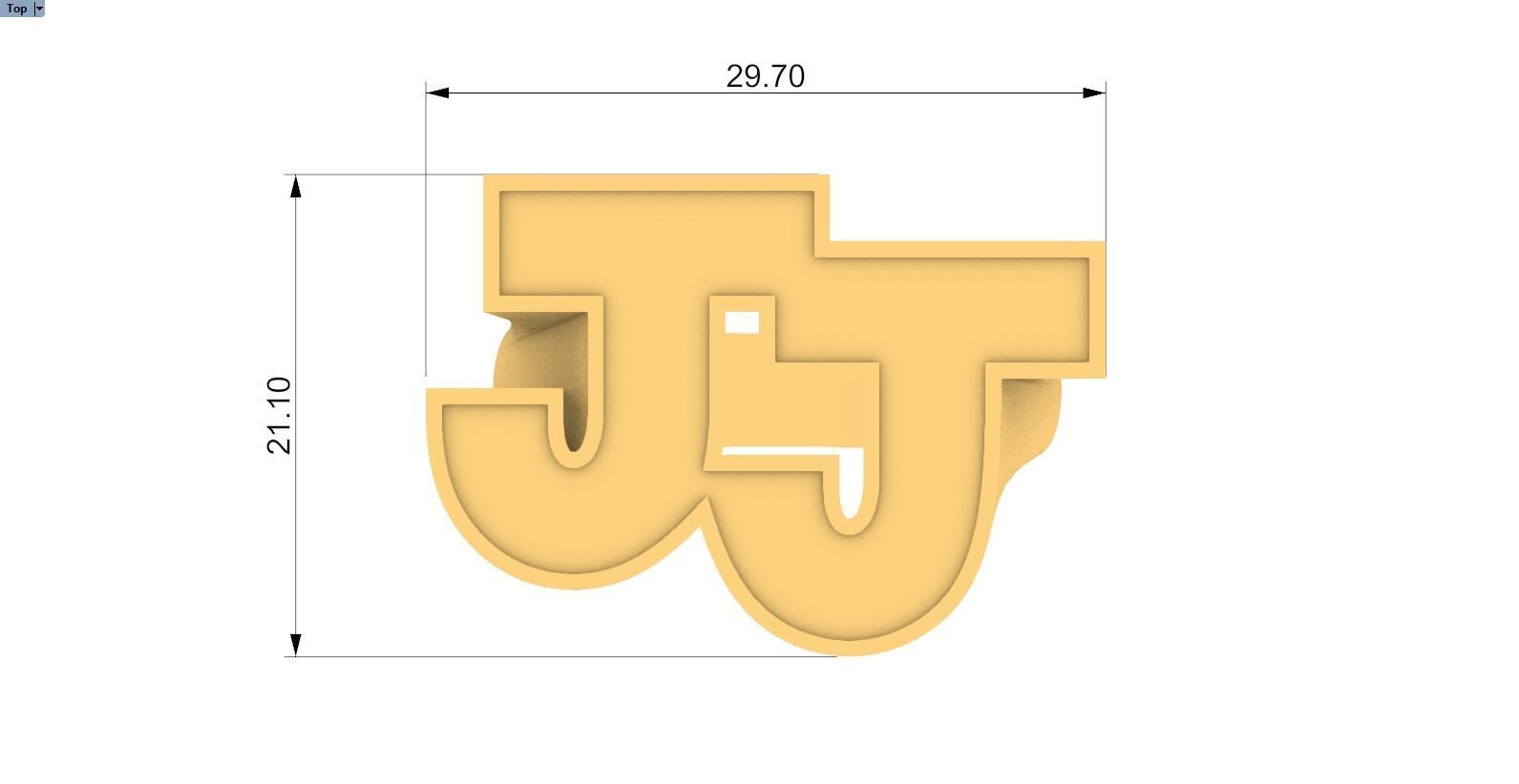 Custom name ring JJ model 357 3D model 3D printable | CGTrader