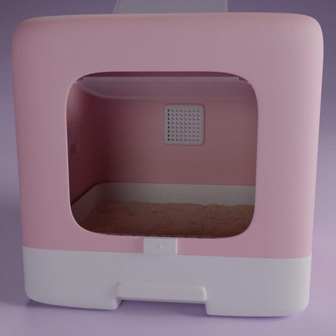 cat litter box 3D model | CGTrader