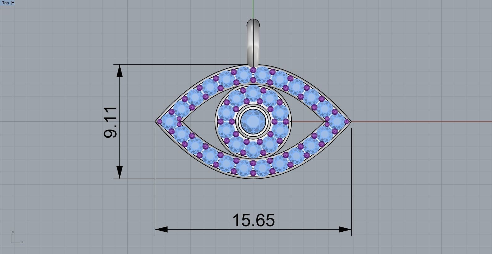 Eye pendant model 360 3D model 3D printable | CGTrader