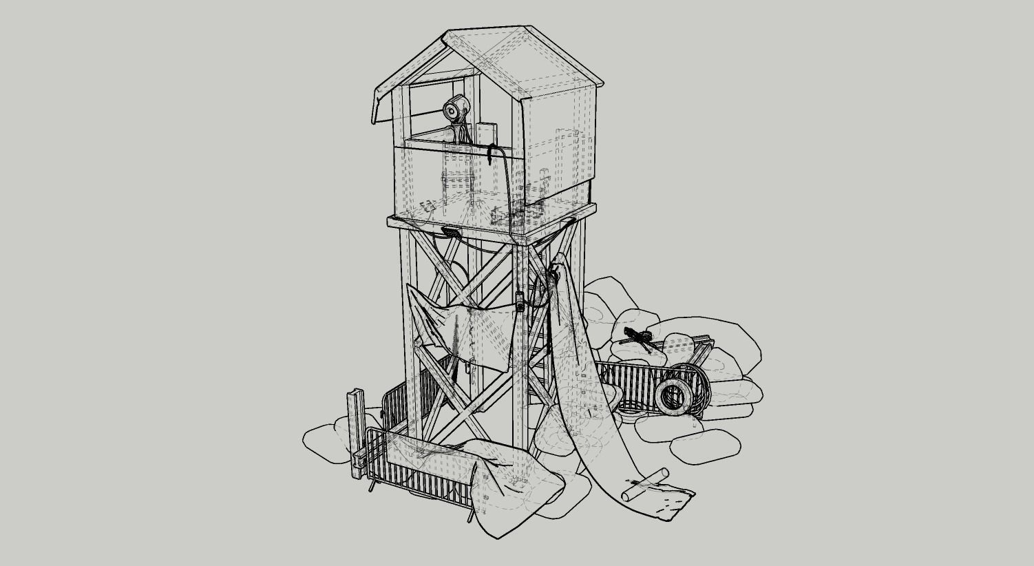 Project IGI Watch Tower 3D model animated | CGTrader