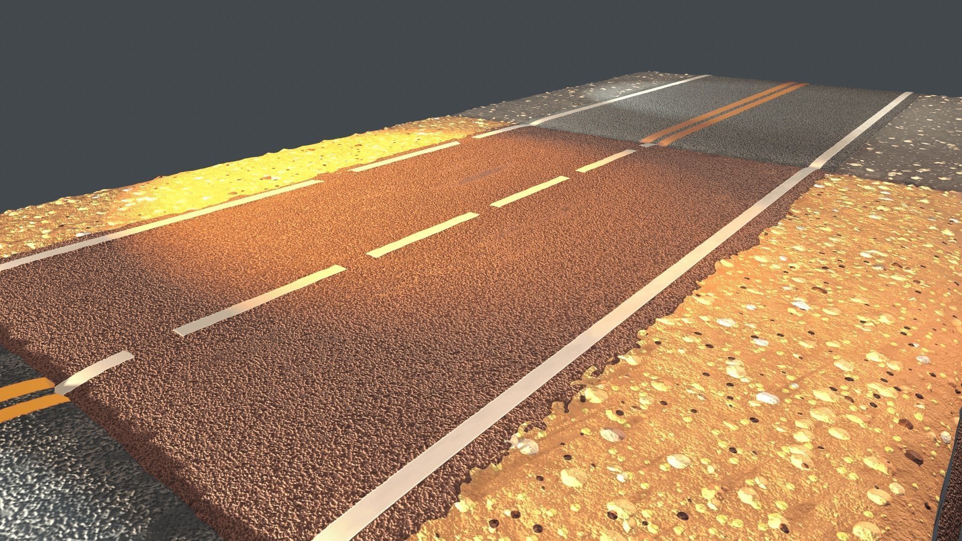 REALISTIC ROAD PBR TEXTURE - SEAMLESS Texture and sbsar File Texture ...