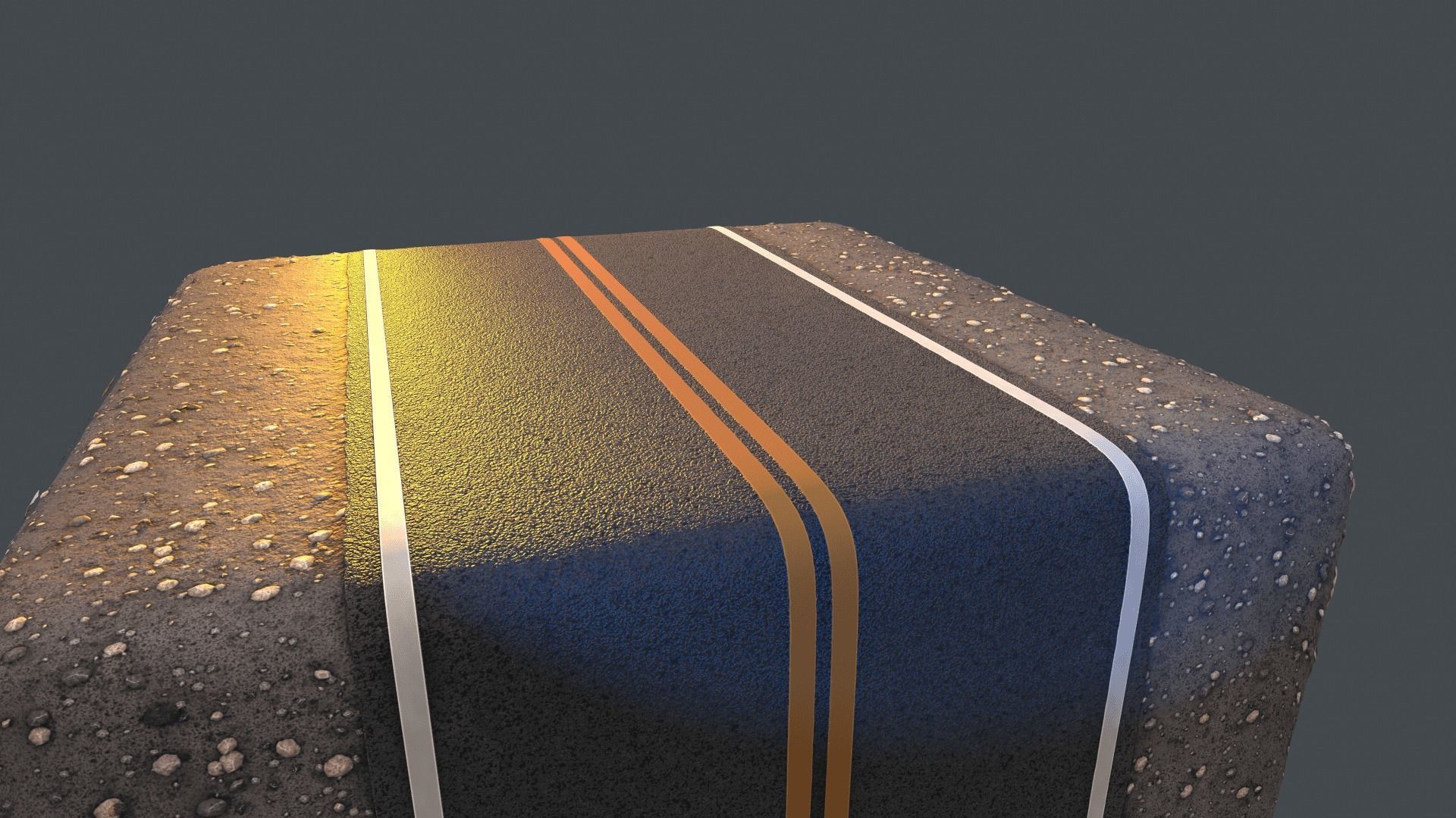 REALISTIC ROAD PBR TEXTURE - SEAMLESS Texture and sbsar File Texture ...