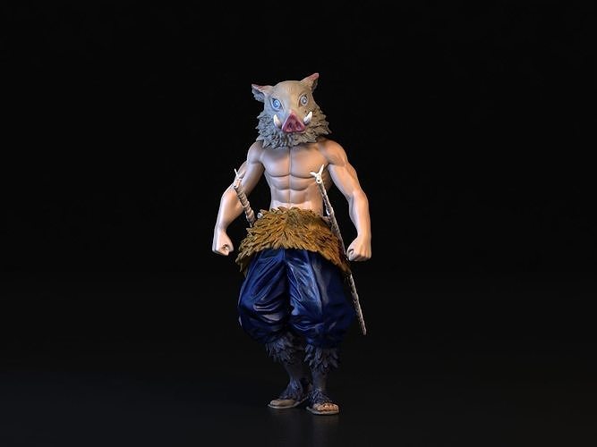 Inosuke Hashibira 3D Printed Model 3D model 3D printable | CGTrader