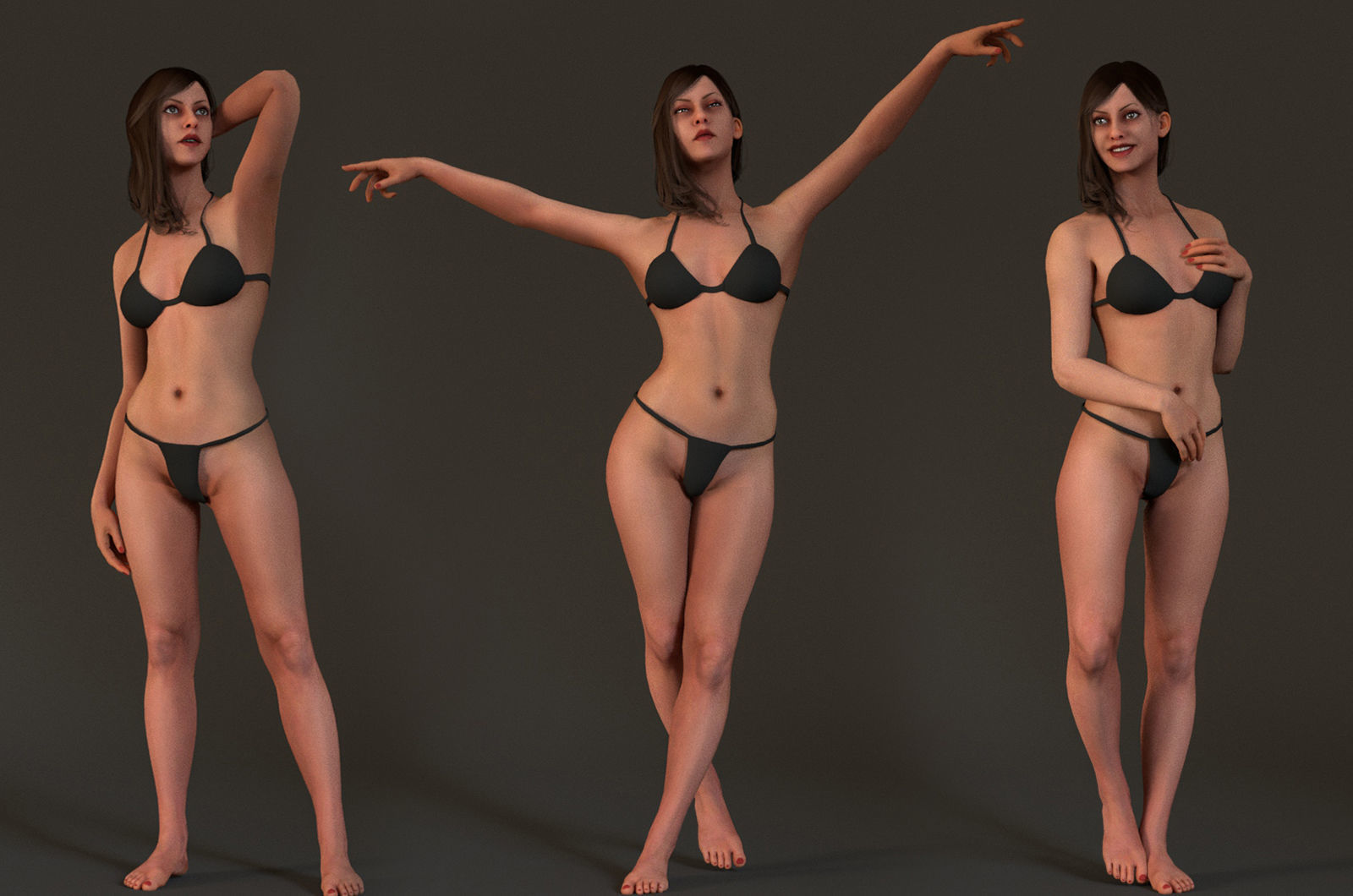 3d Model Female Base Complete Rig Vr Ar Low Poly Cgtrader
