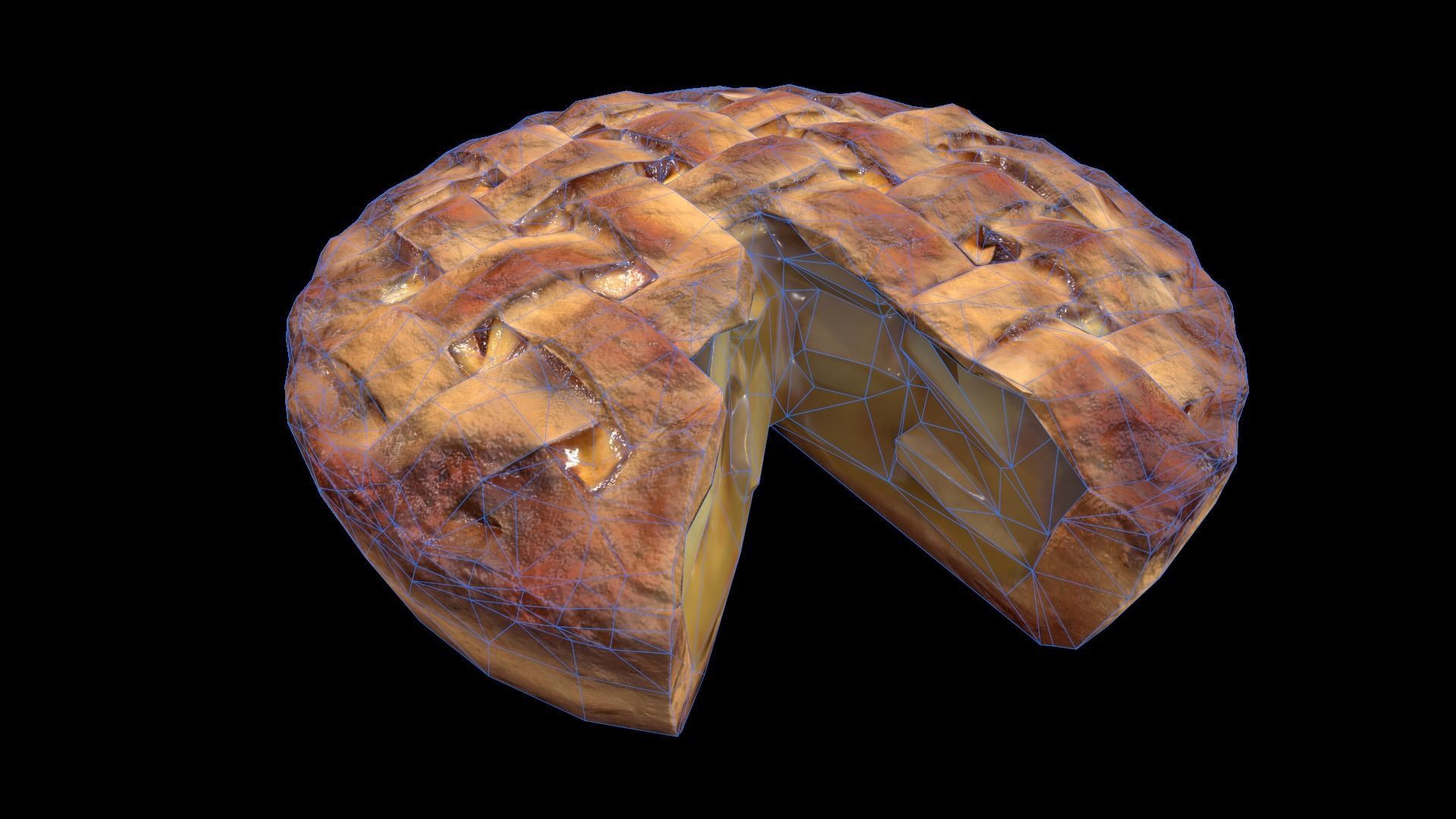 3D model Apple Pie Chart VR / AR / low-poly | CGTrader