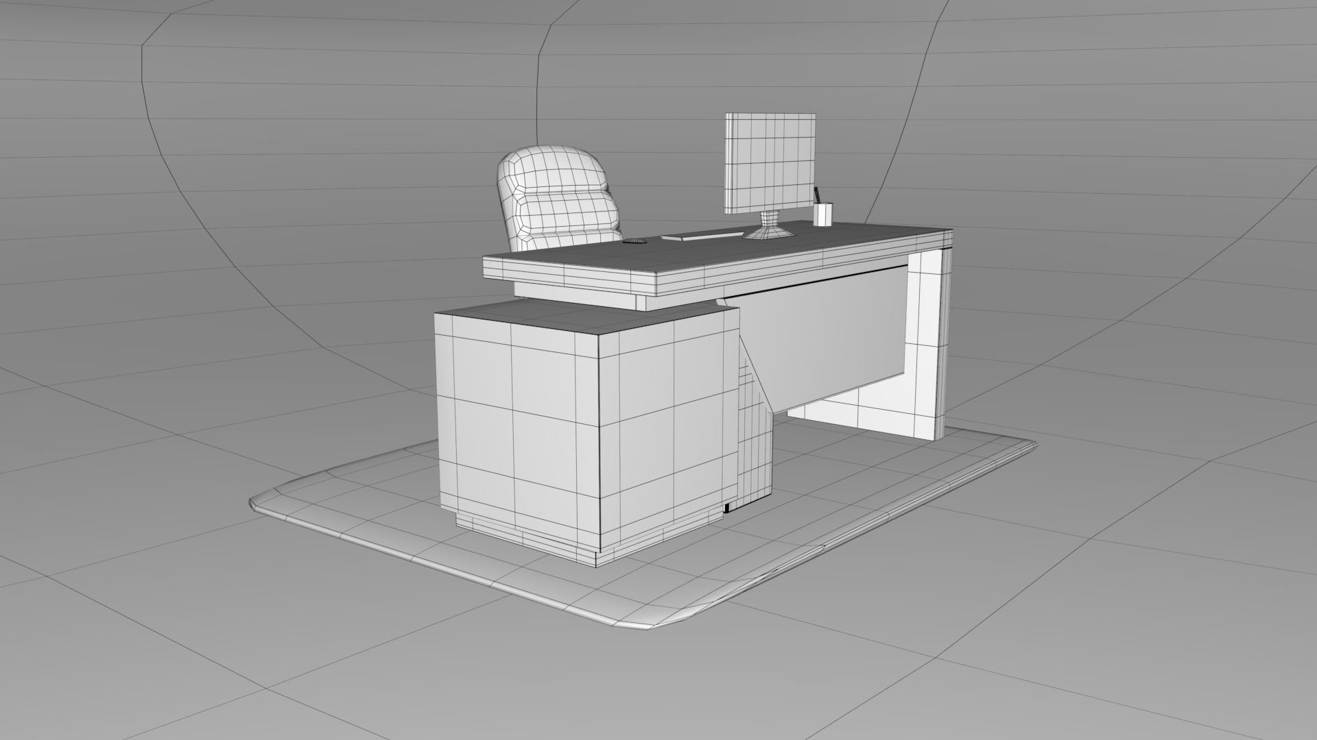 Office desk 3D model | CGTrader