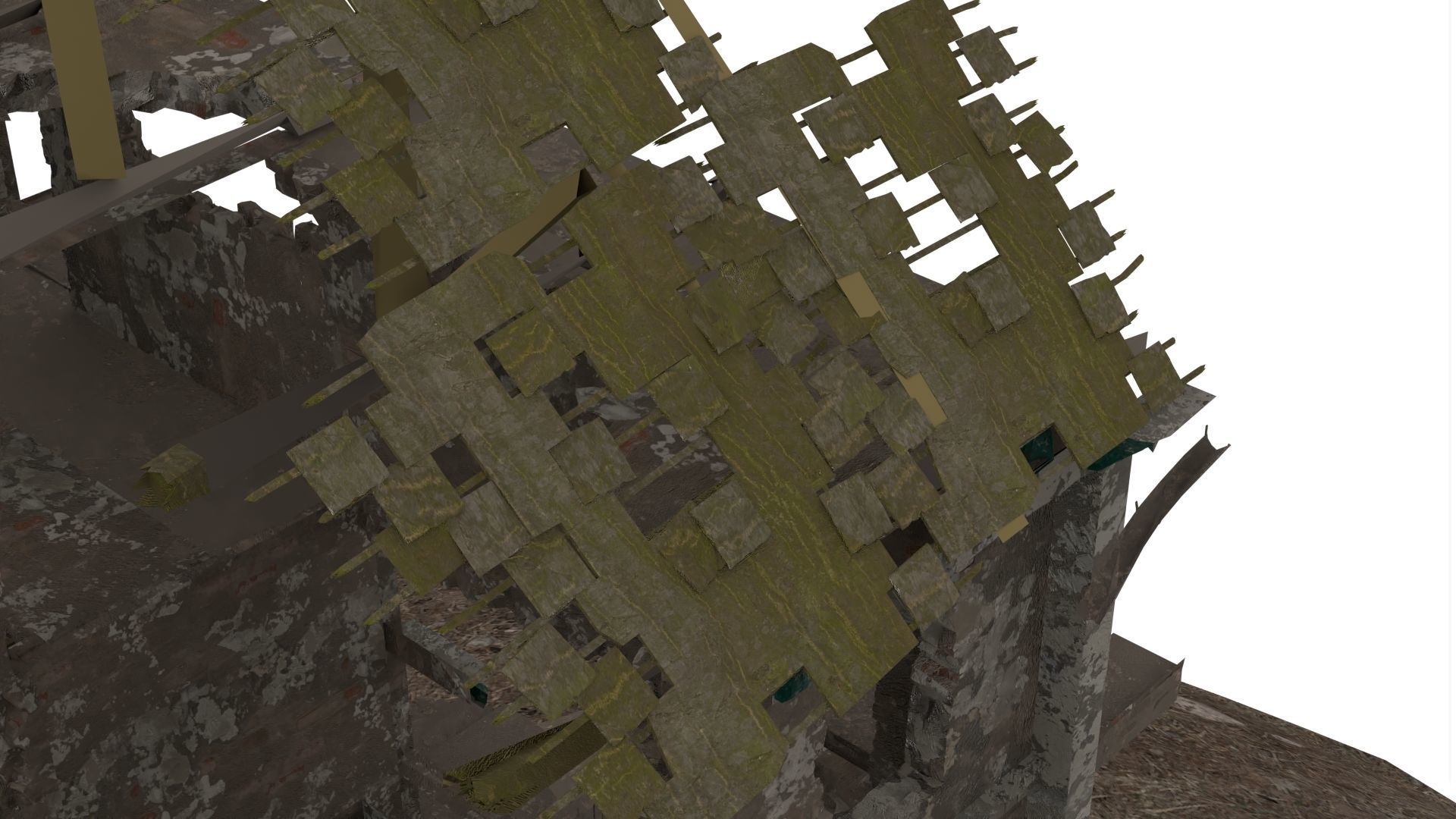 Realistic Ruined Building 3D model | CGTrader