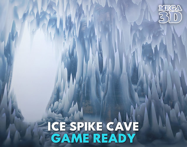 3D model Low poly Ice Spike Cave 230501 VR / AR / low-poly | CGTrader