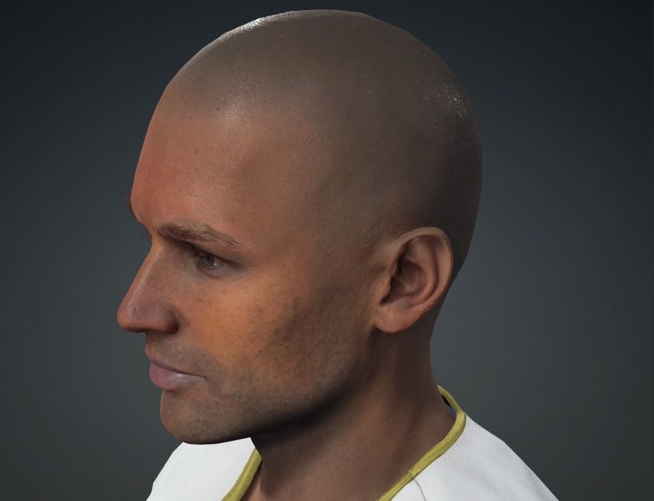 3D model Meet Valence - Average Age Black Man Standing Low-poly VR / AR ...