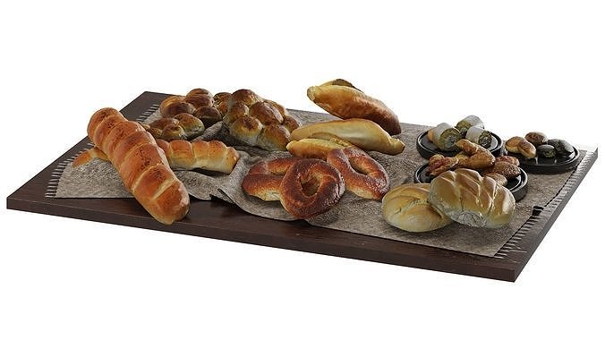 3D model Breads and Cakes Set 1 12 Models VR / AR / low-poly | CGTrader