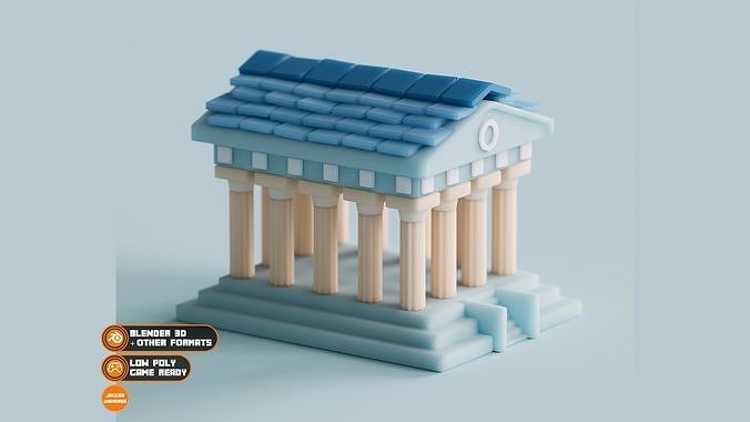 3D model Parthenon Diorama VR / AR / low-poly | CGTrader