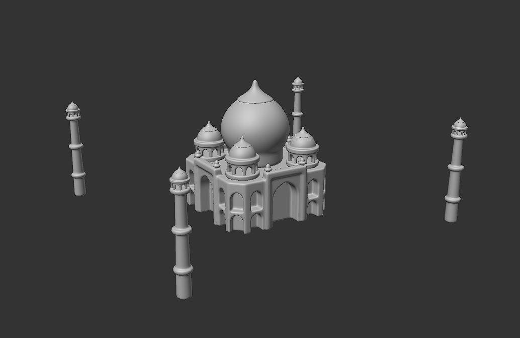 3D model Taj Mahal Diorama VR / AR / low-poly | CGTrader